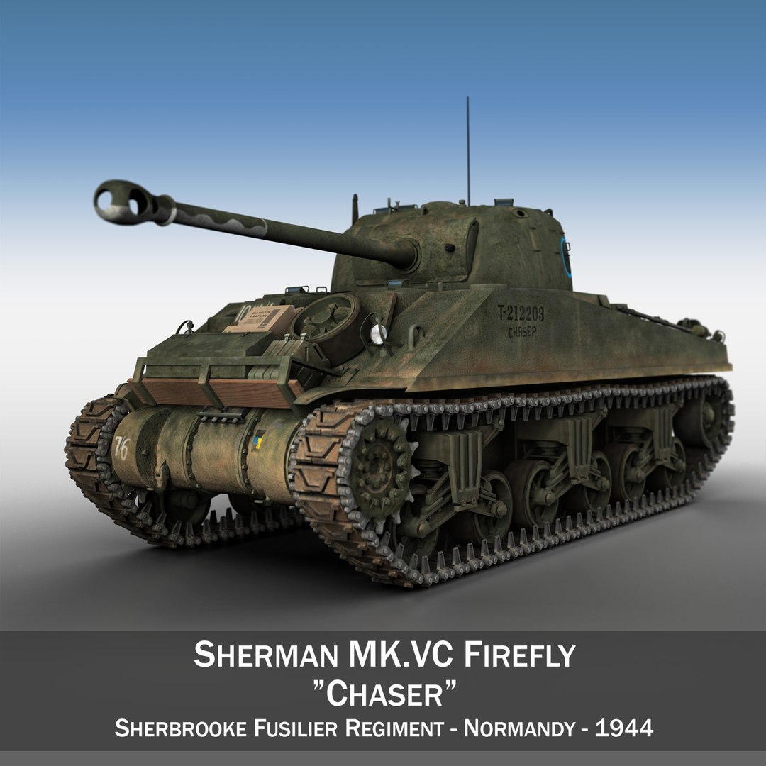 3d model m4 sherman firefly vc