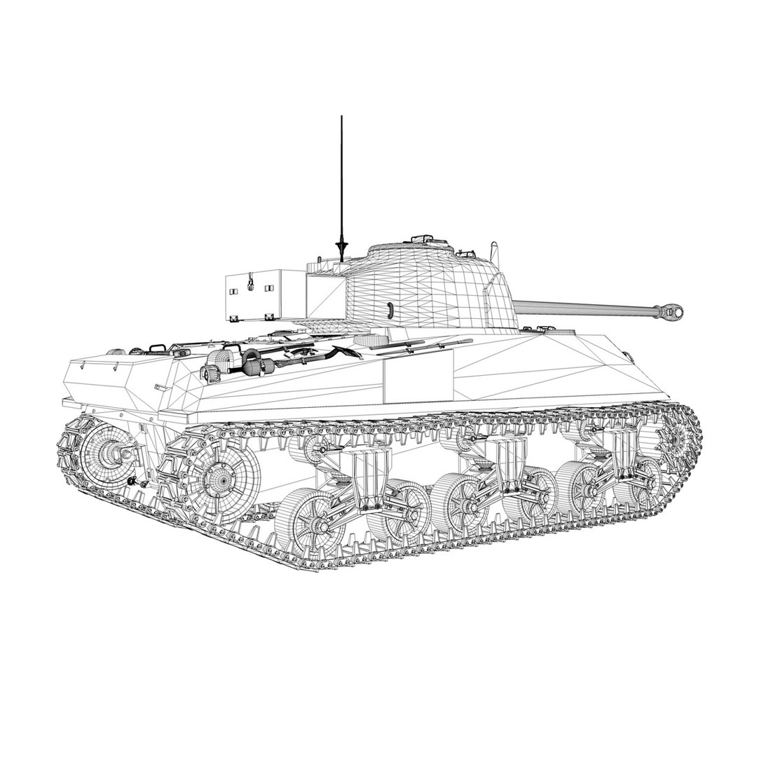 3d model m4 sherman firefly vc