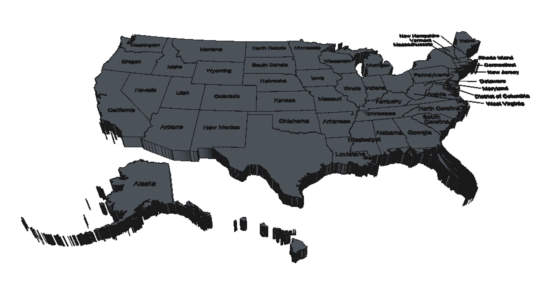 USA Map Pack 3D Model - TurboSquid 2052325