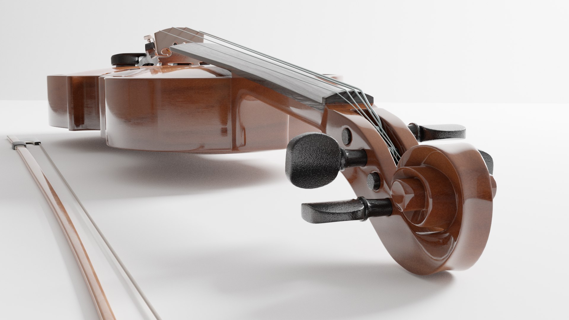 3D Classical Violin And Bow Model - TurboSquid 2115602