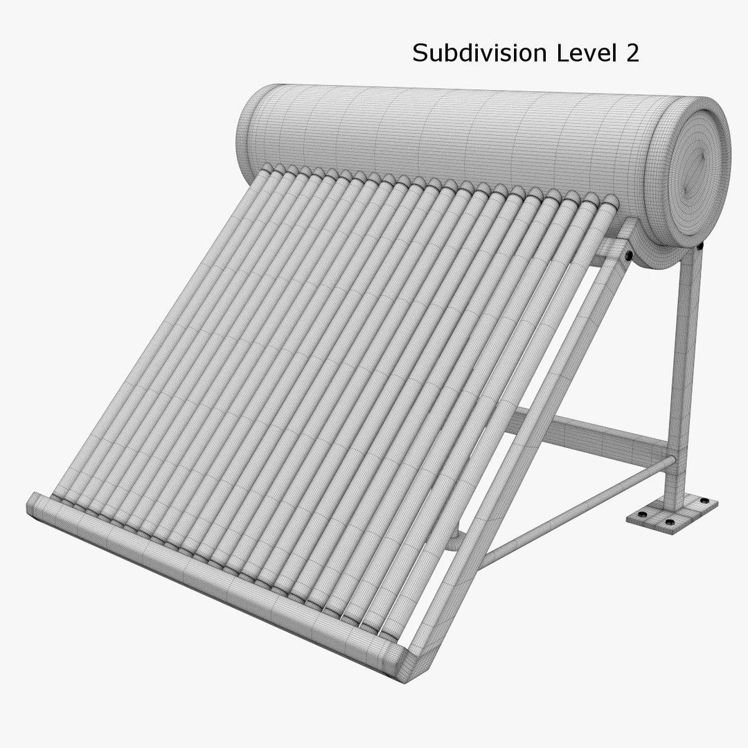 Solar Heater 1 3d Obj