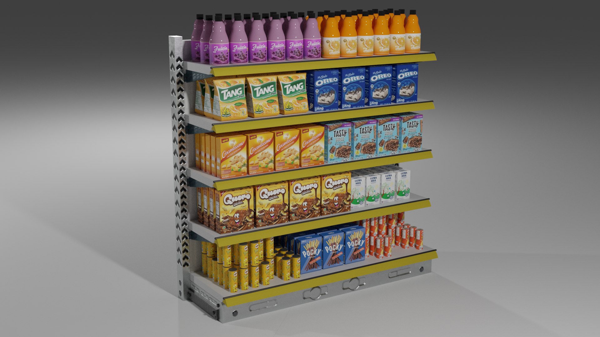 Supermarket shelf model - TurboSquid 1973634