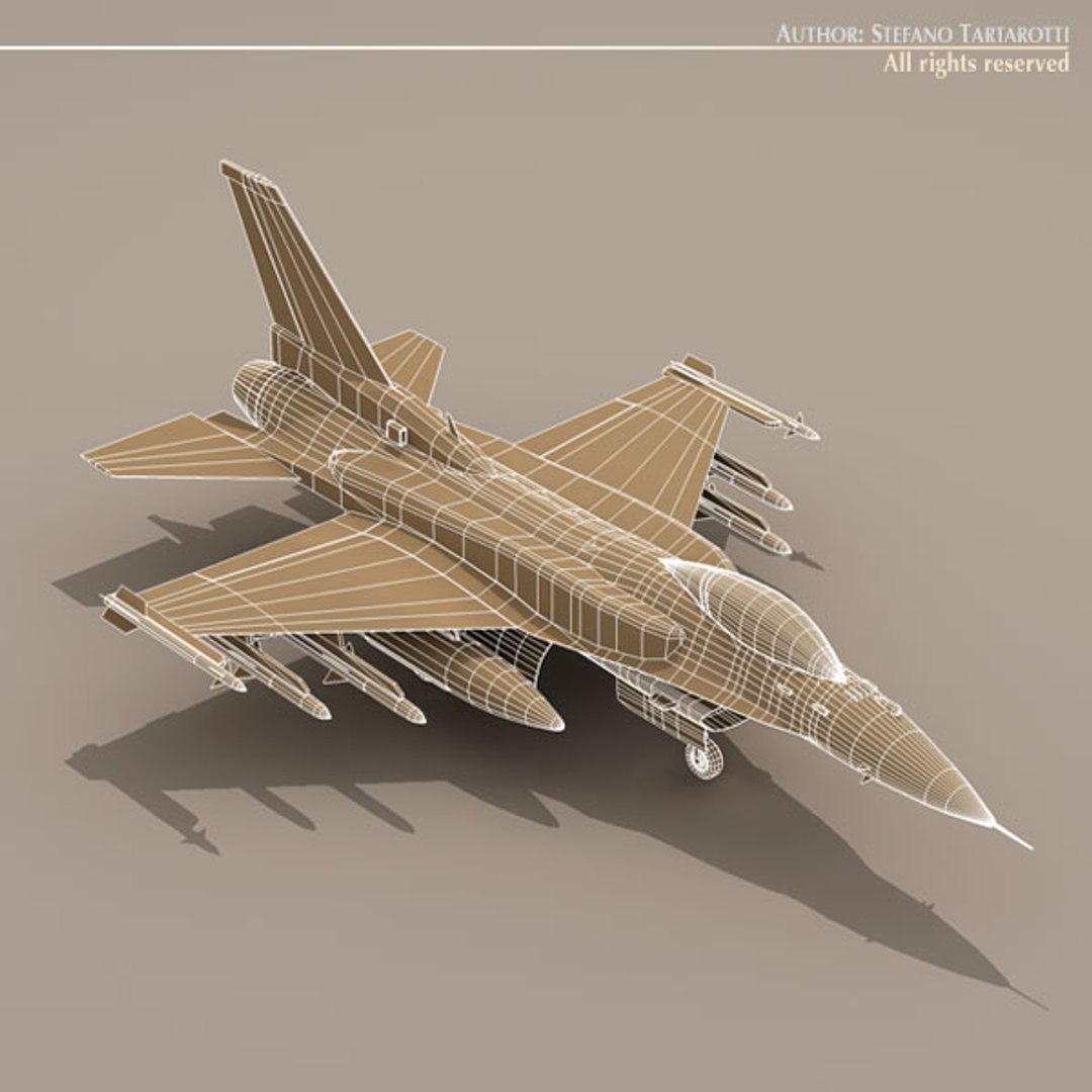3d F-16e Block 60 F-16 Model