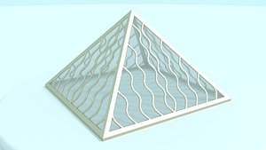 3d model of pyramid louvre