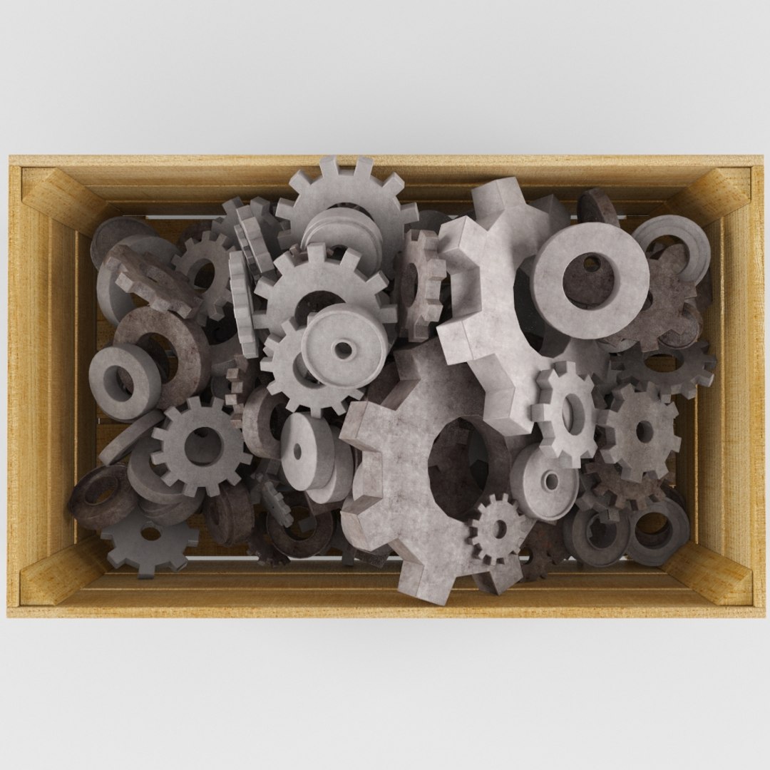 Box Filled Gears 3d Model