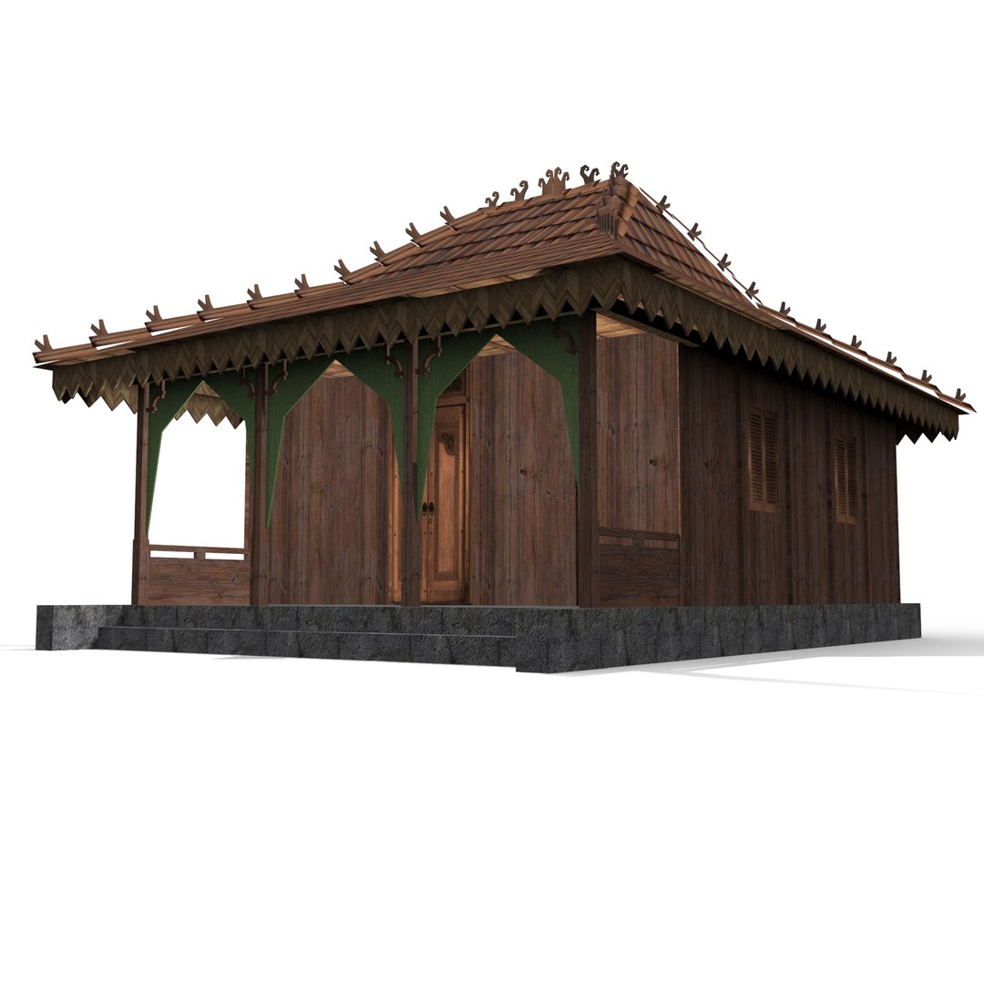 Javanese Architecture House Known As Joglo Or LImasan Model ...