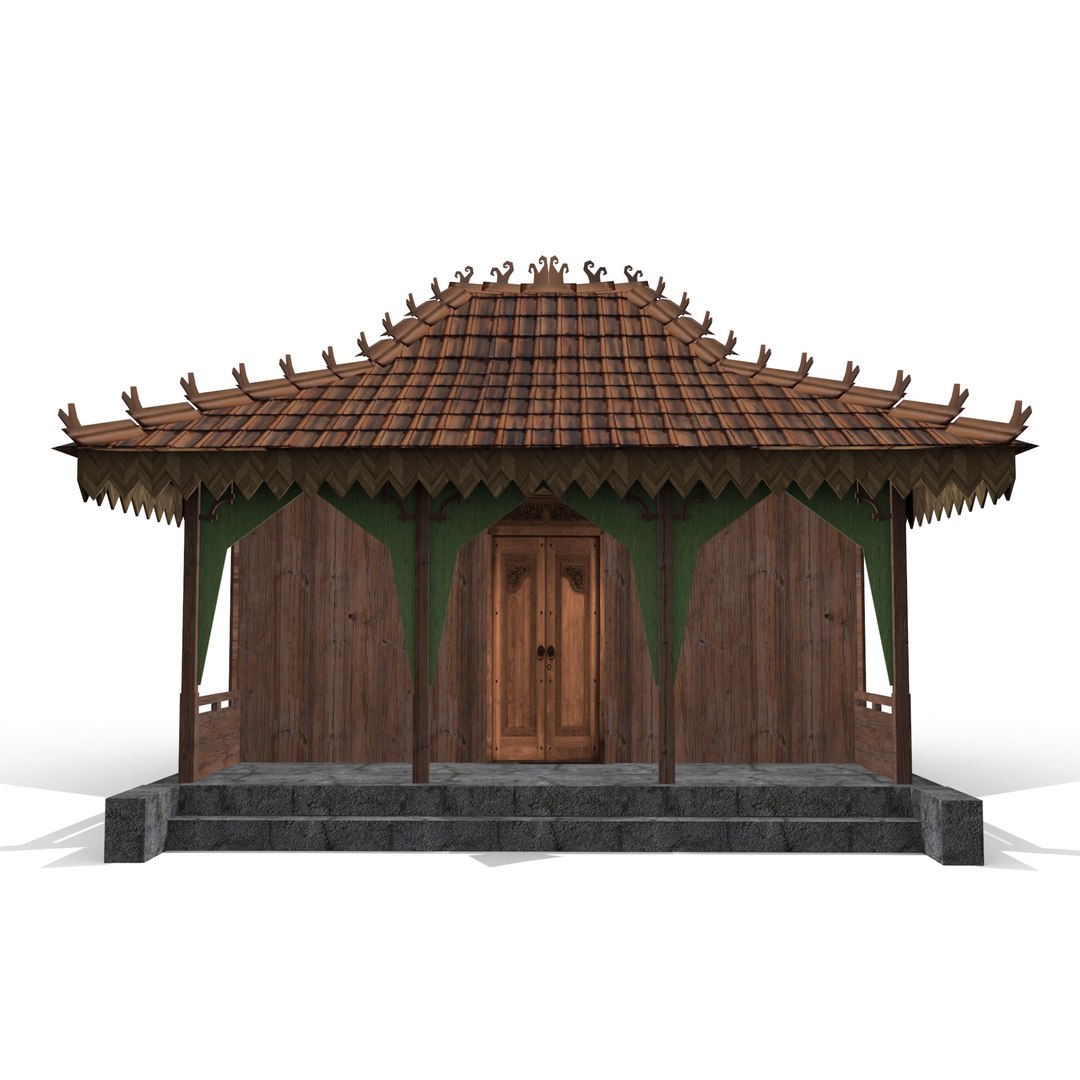 Javanese Architecture House Known As Joglo Or LImasan Model ...