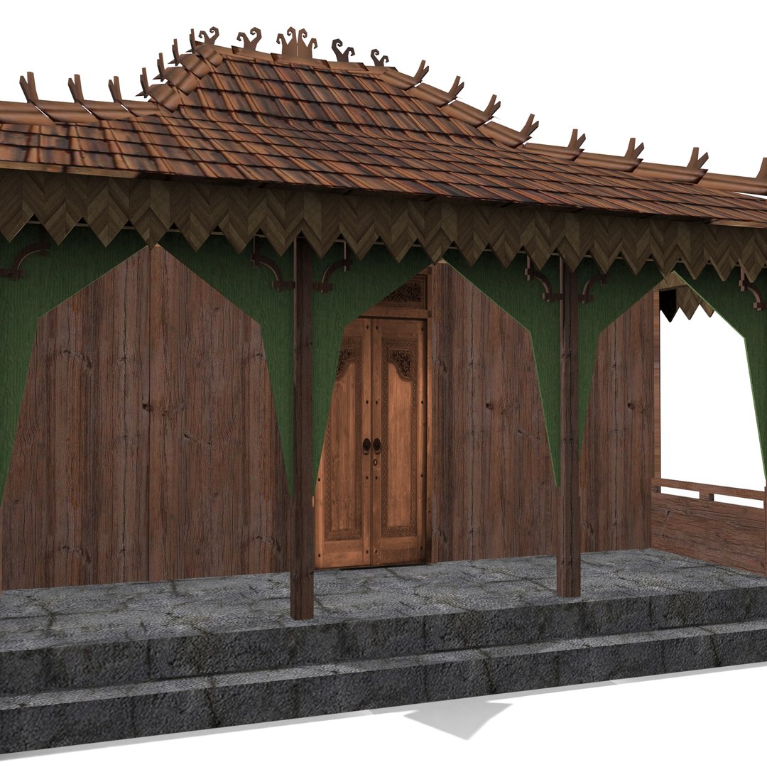 Javanese Architecture House Known As Joglo Or LImasan Model ...