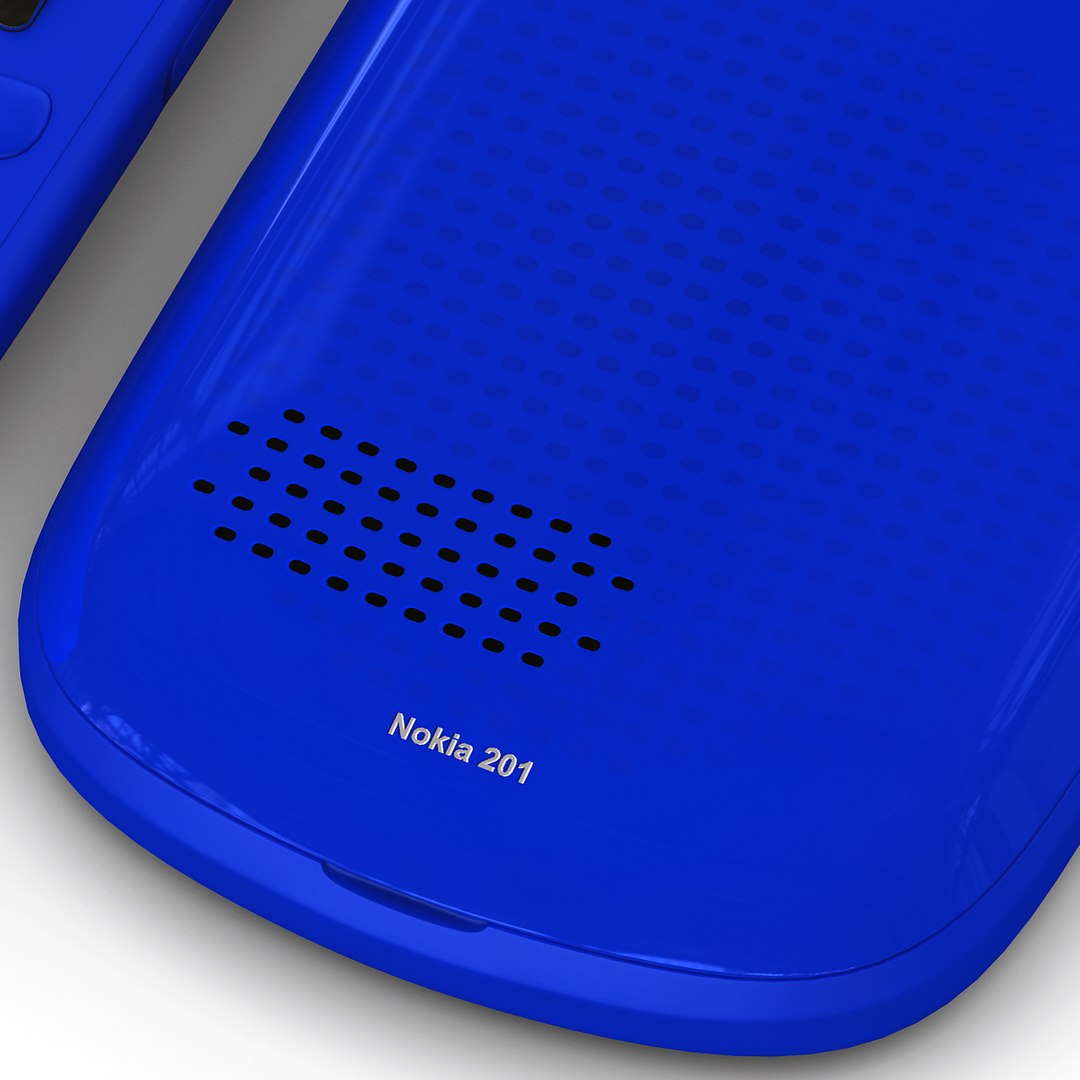 Nokia Asha 201 Blue 3d Max