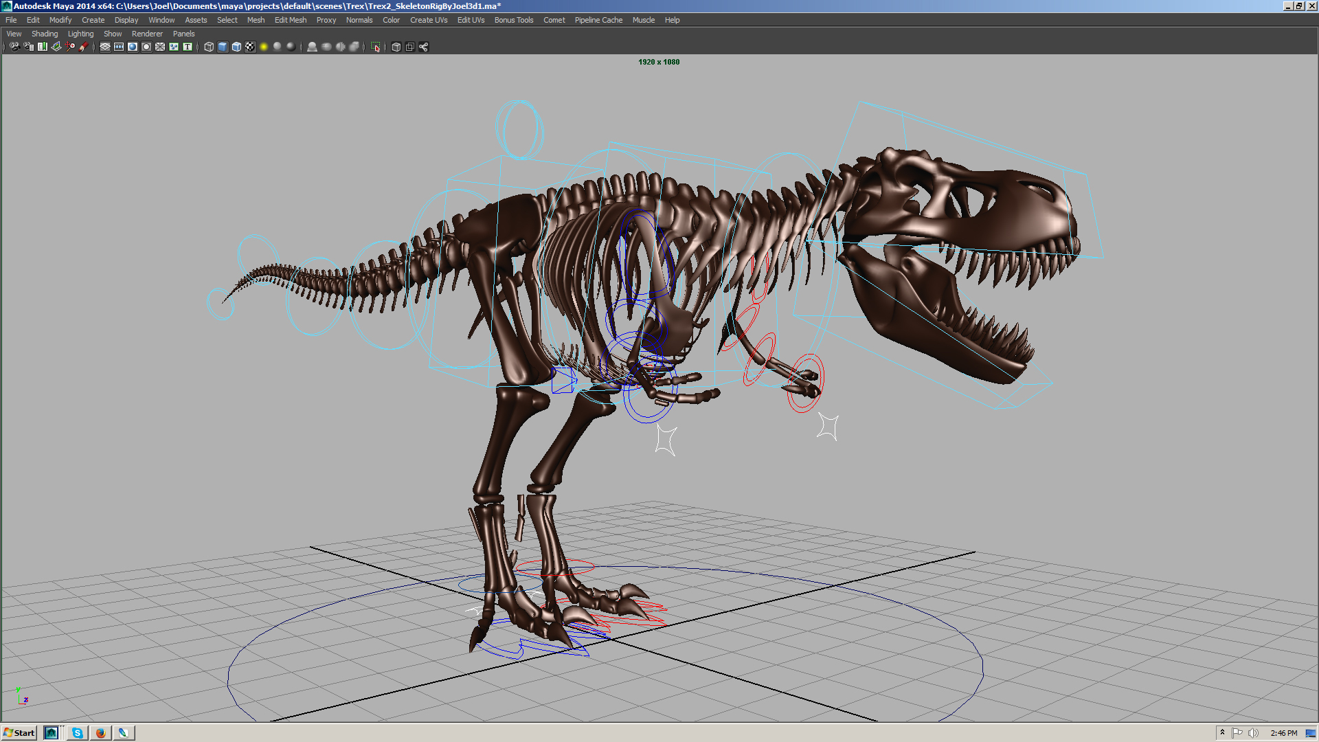 modelo 3d T.rex 2 Skeleton Rig gratis - TurboSquid 889986