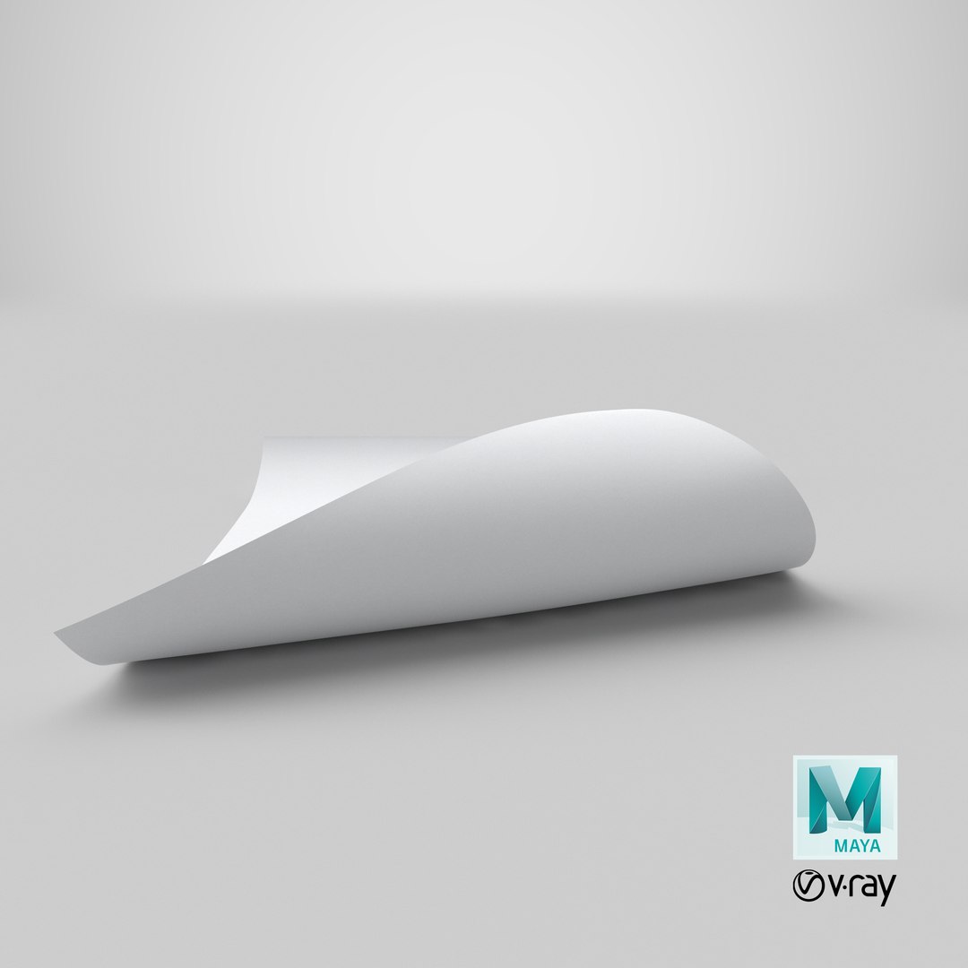 Single Paper Sheet 05 3D - TurboSquid 1206495