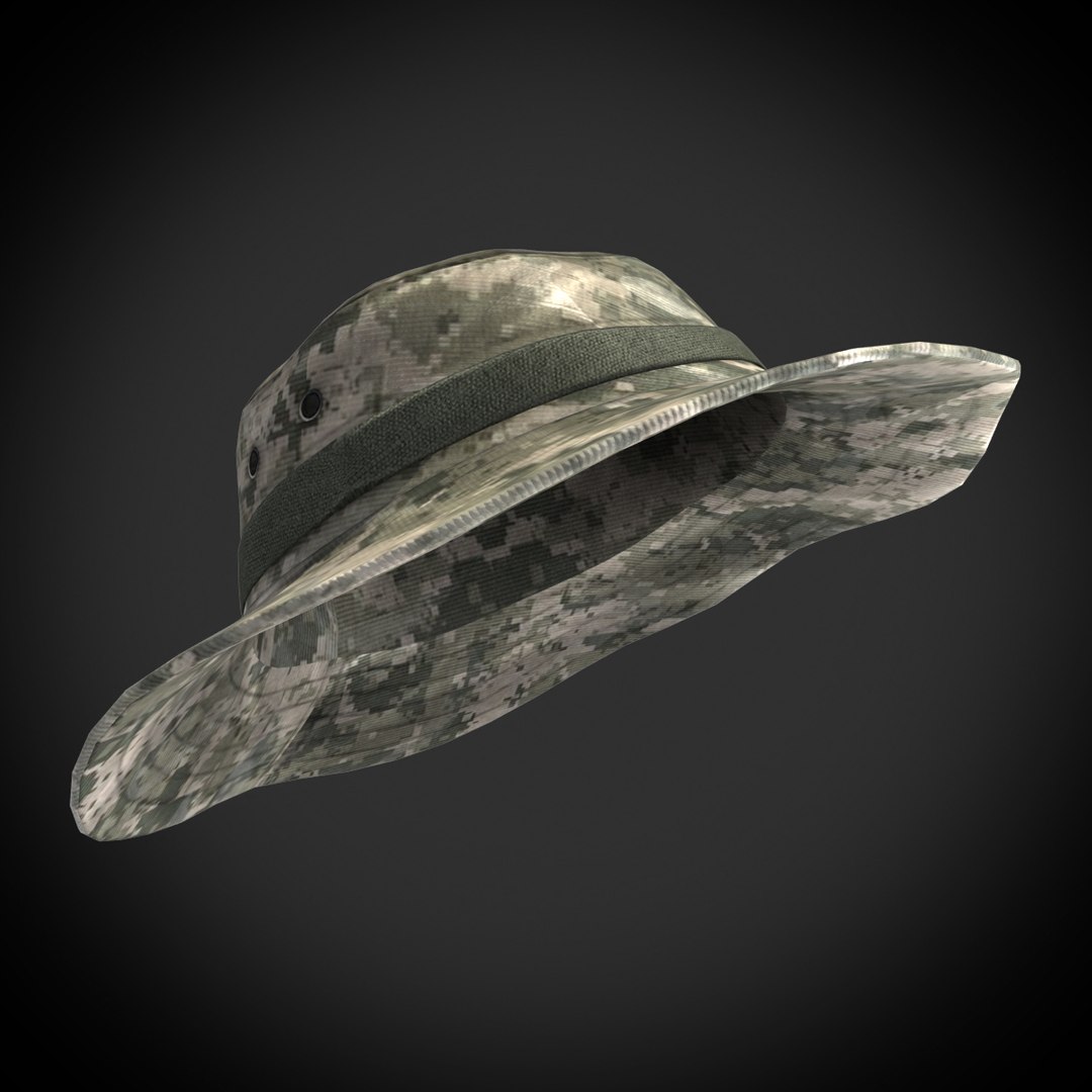 3d model military boonie hat