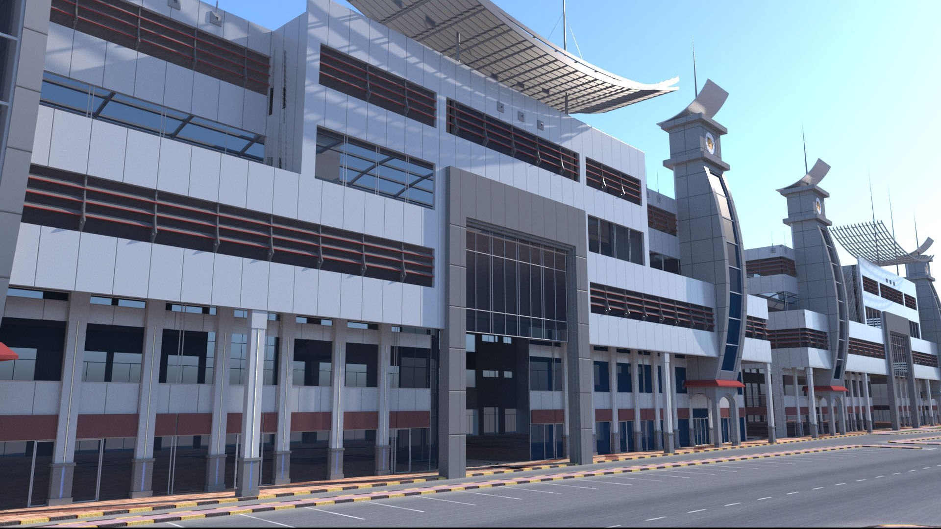 Commercial Building 3D Model - TurboSquid 1391077