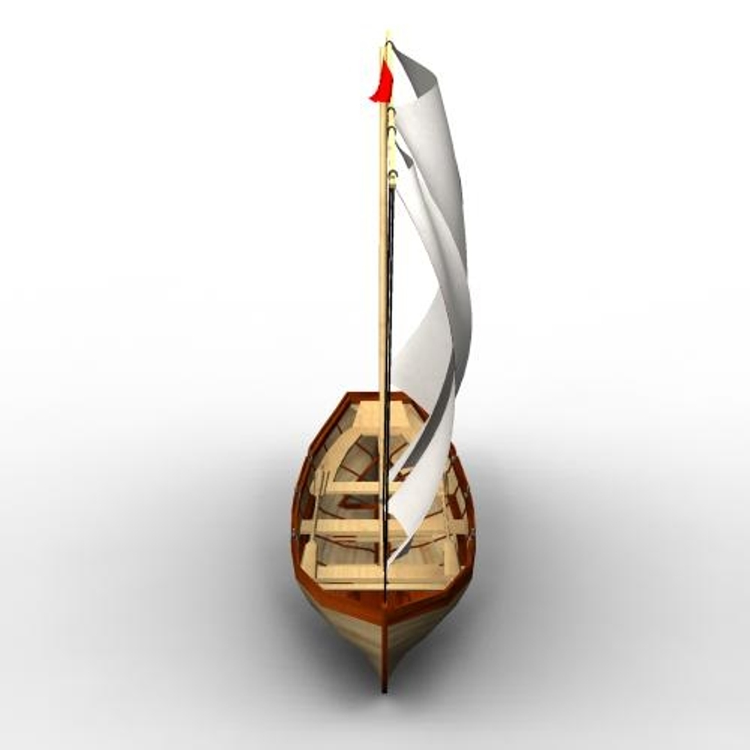 3d Yawl Oars Sail Model