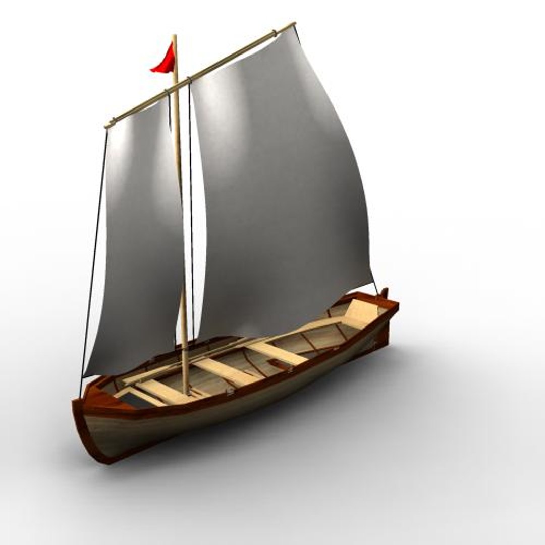 3d Yawl Oars Sail Model