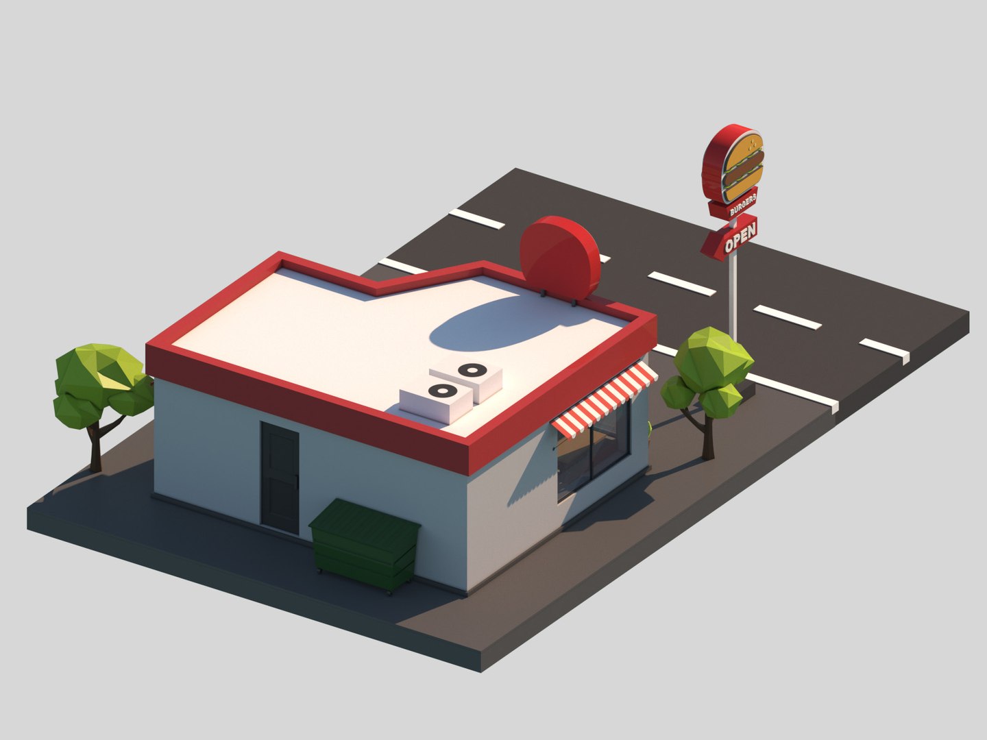 3D Fast Food Building - TurboSquid 1243133