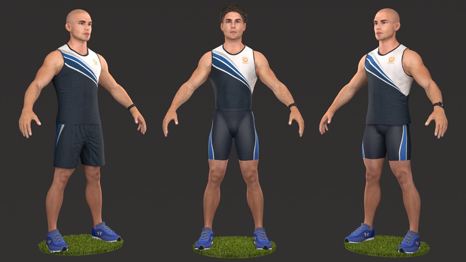 Athletes 3D Model - TurboSquid 1809599