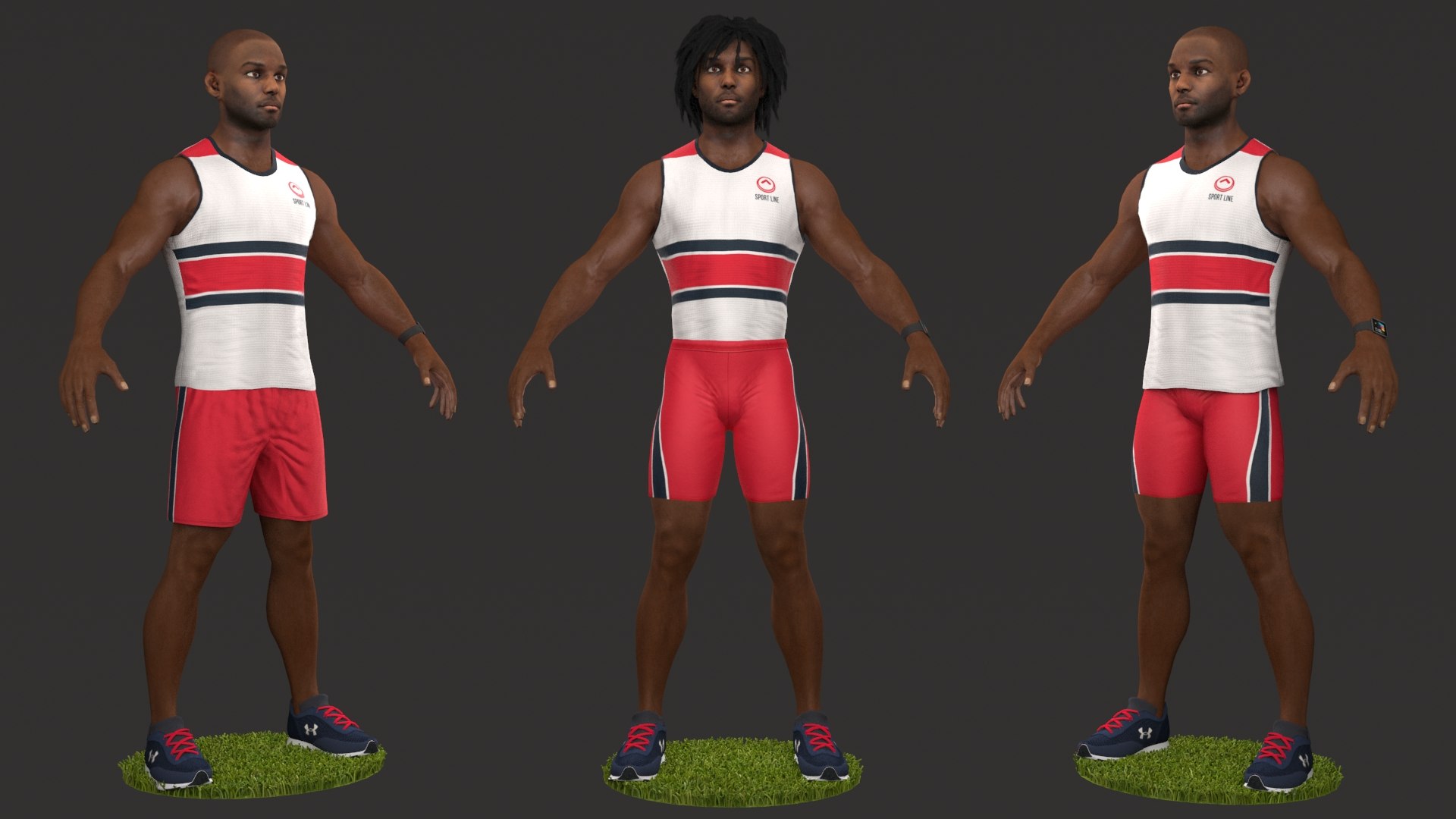 Athletes 3D Model - TurboSquid 1809599