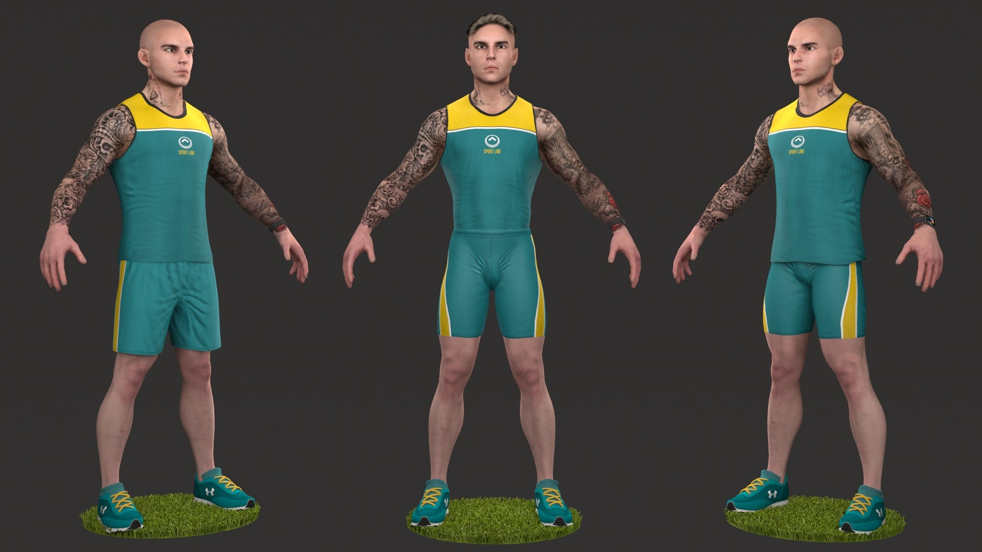 Athletes 3D Model - TurboSquid 1809599