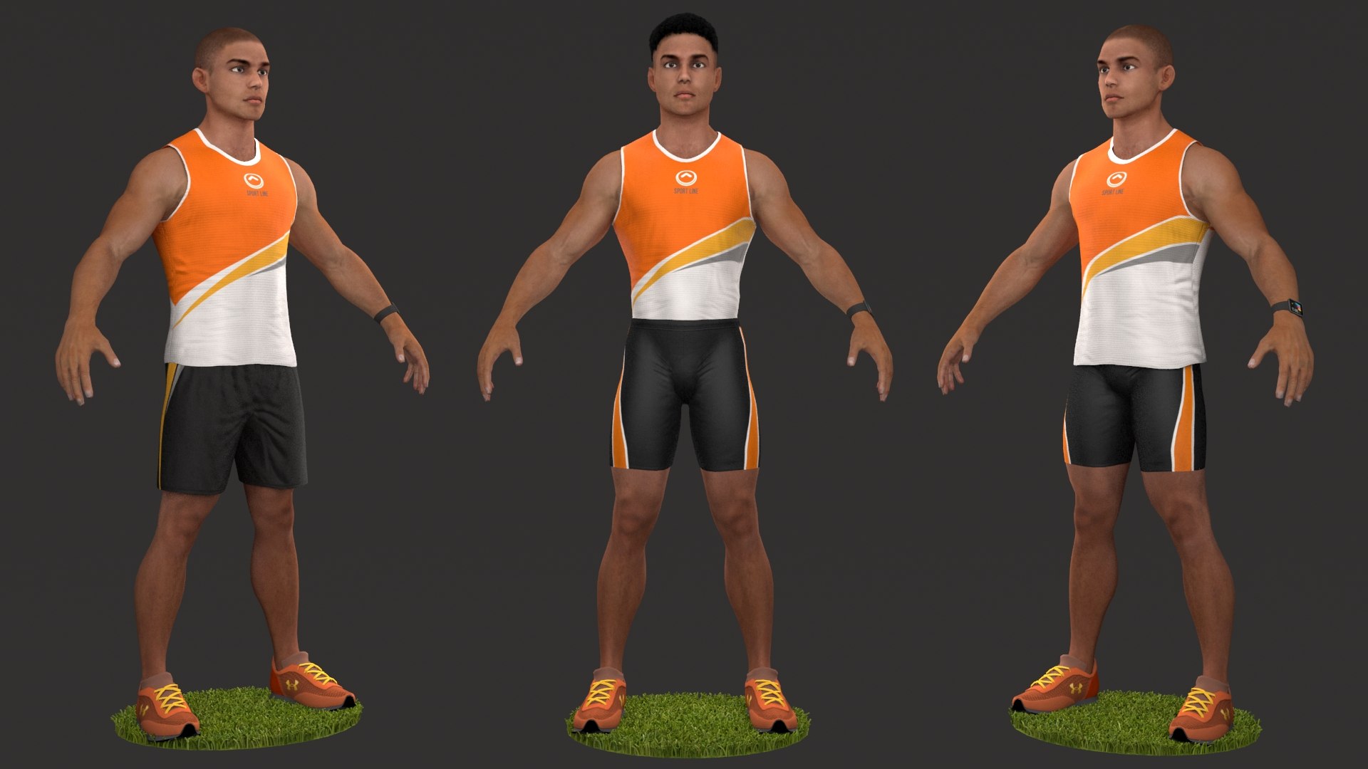 Athletes 3D Model - TurboSquid 1809599