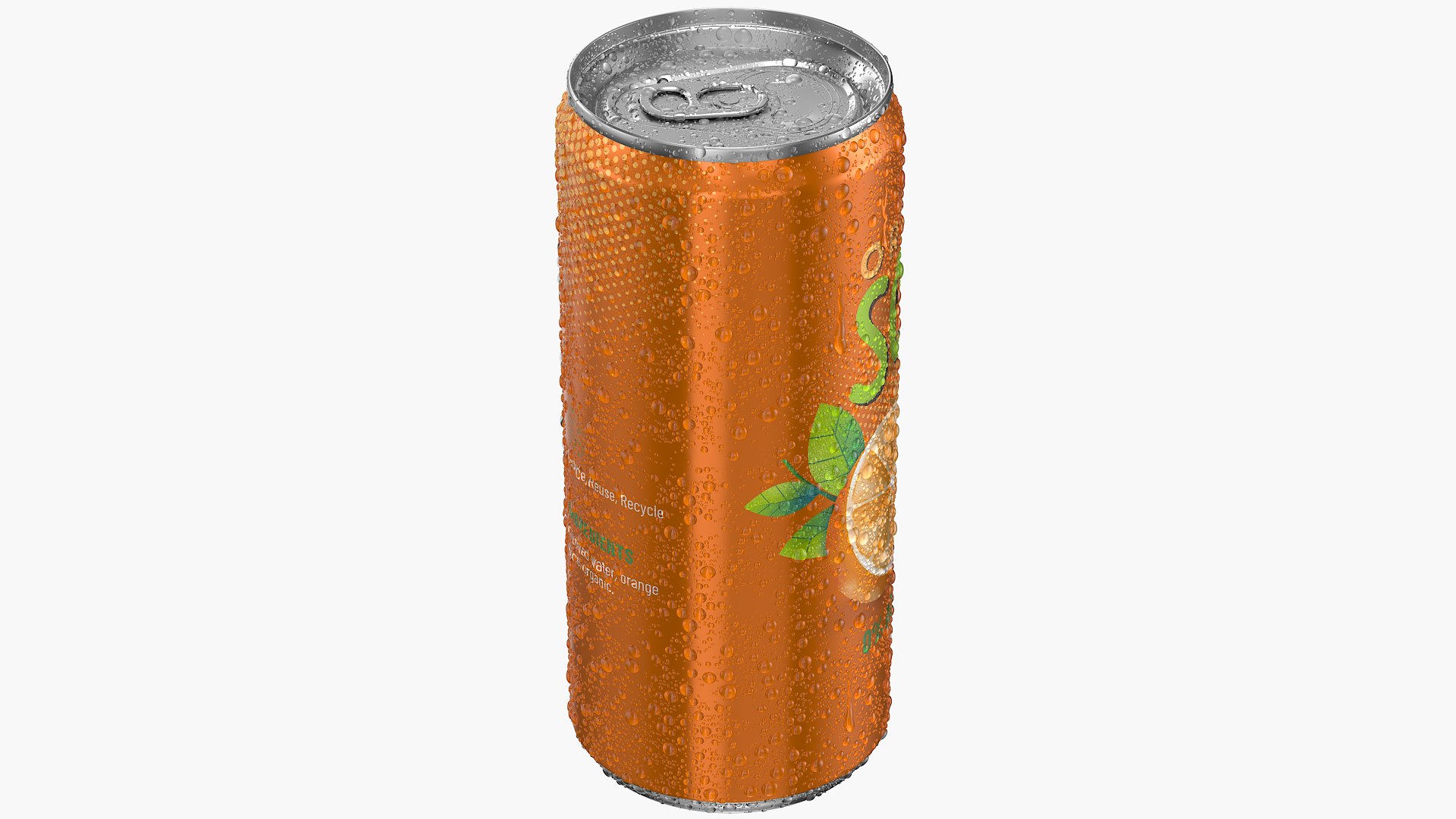 3D Model Sleek Soda Can With Droplets 300ml - TurboSquid 2242218