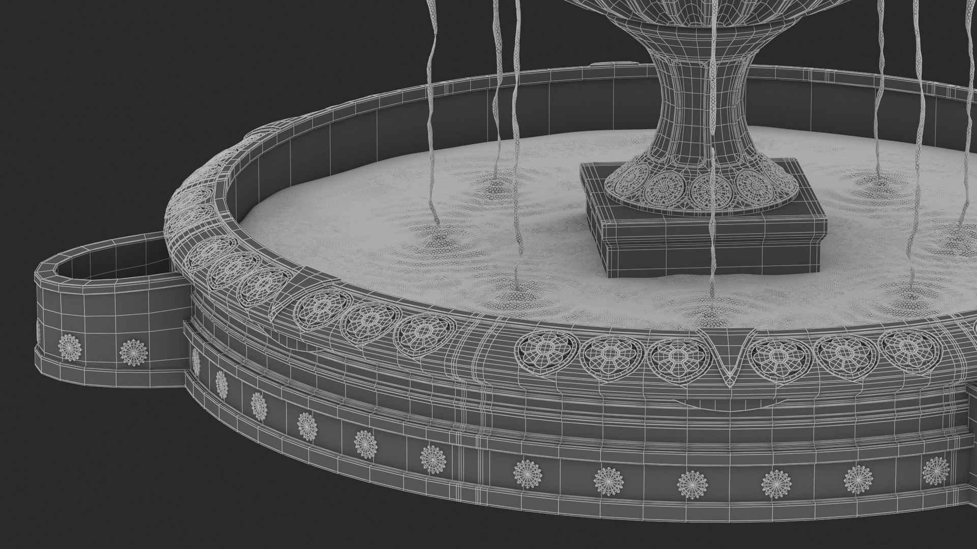 3D Model Fountain 05 PBR Realistic - TurboSquid 2049475