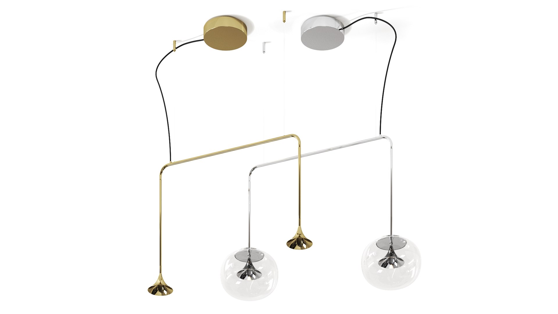 3D Alive Aluminium by Leds C4 Pendant Lamp - TurboSquid 1878168