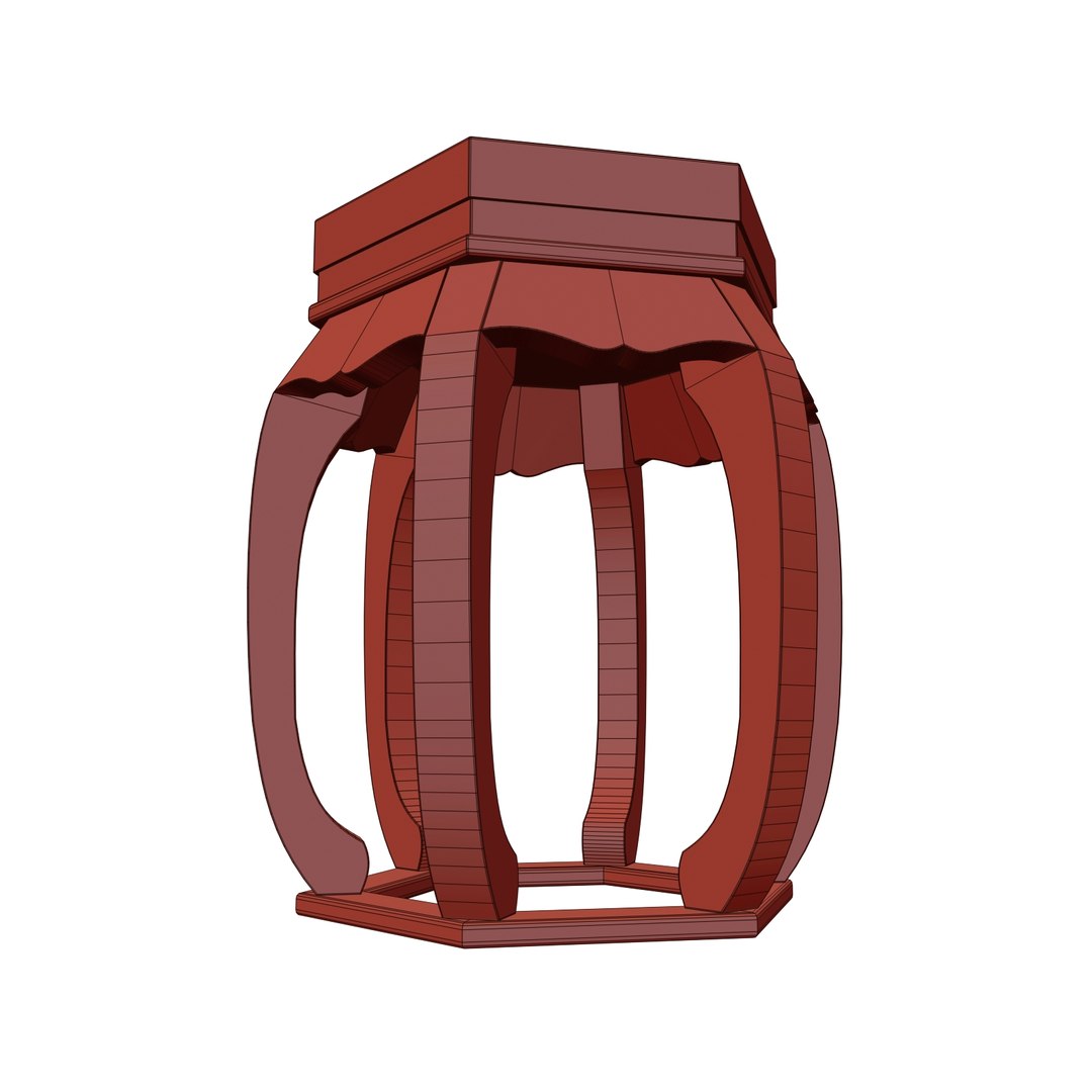 Antique Chinese Stool 3d Model