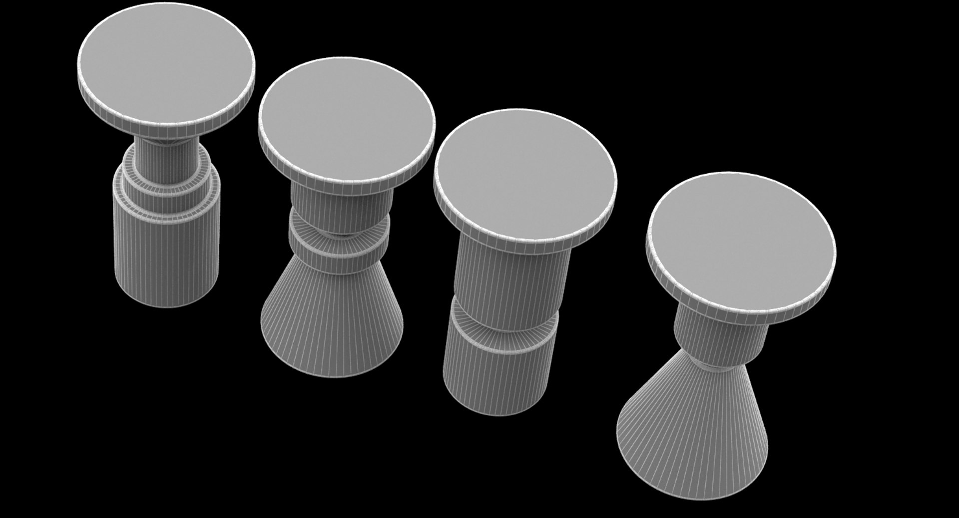 Anna karlin chess bar stools 3D model - TurboSquid 1505798