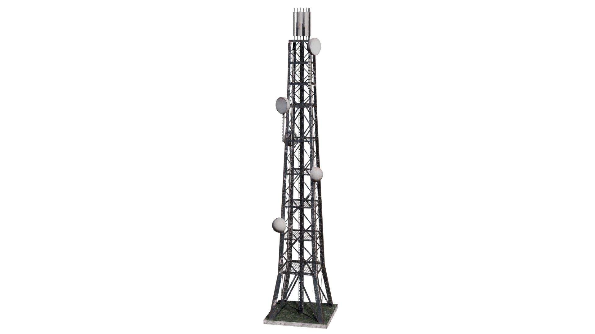 Antenna Tower Old Rusty Lowpoly 3D Model - TurboSquid 2212581
