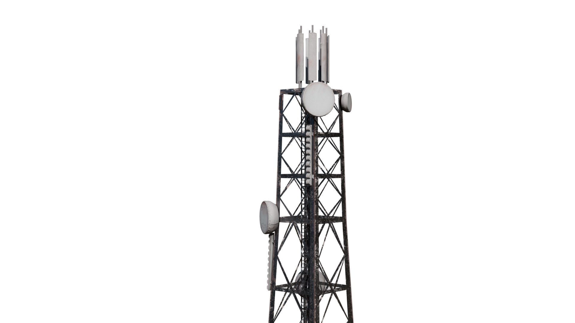 Antenna Tower Old Rusty Lowpoly 3D Model - TurboSquid 2212581
