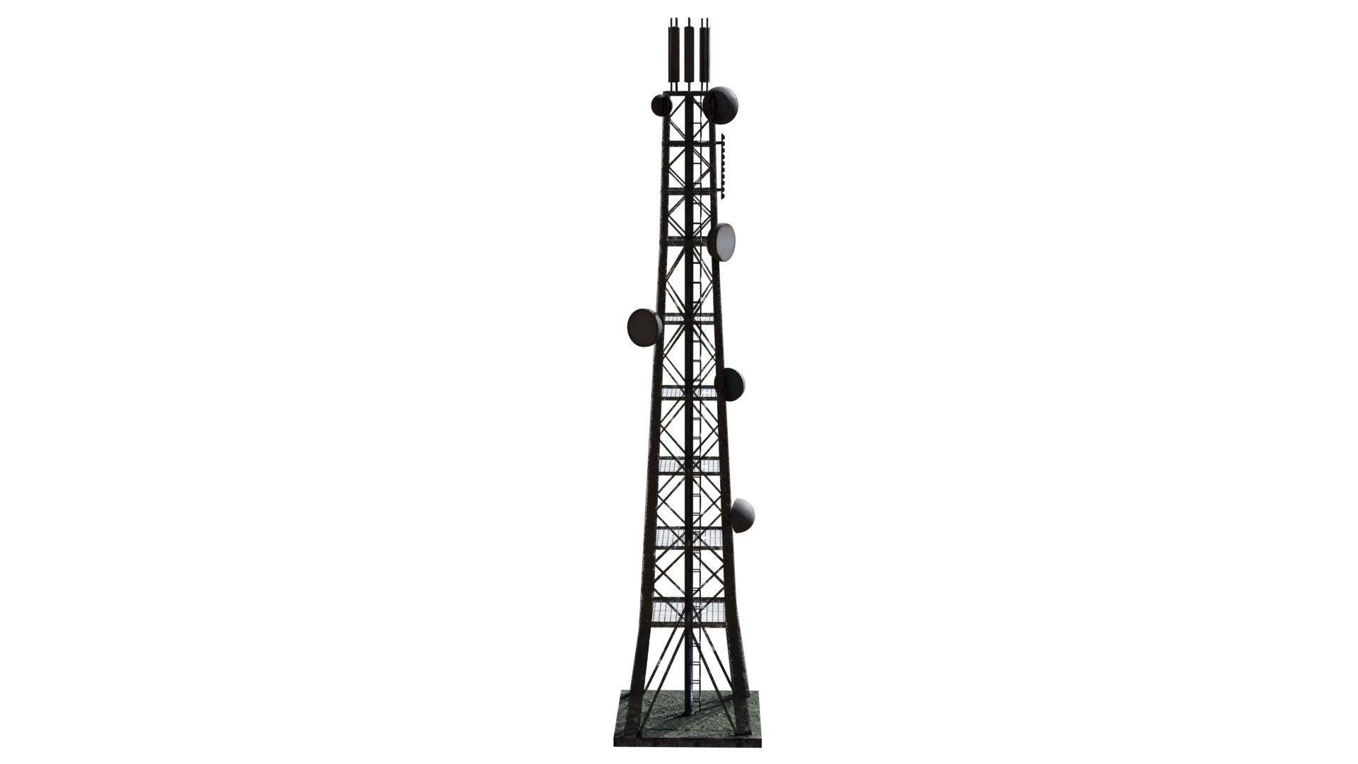Antenna Tower Old Rusty Lowpoly 3D Model - TurboSquid 2212581