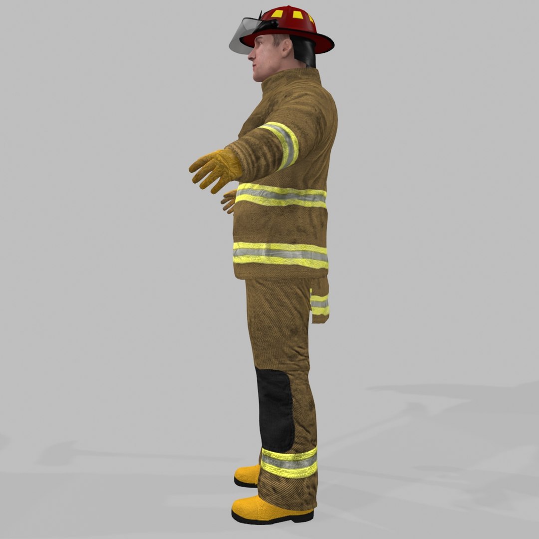 Firefighter ready man 3D - TurboSquid 1347514