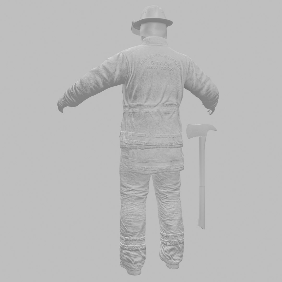 Firefighter ready man 3D - TurboSquid 1347514