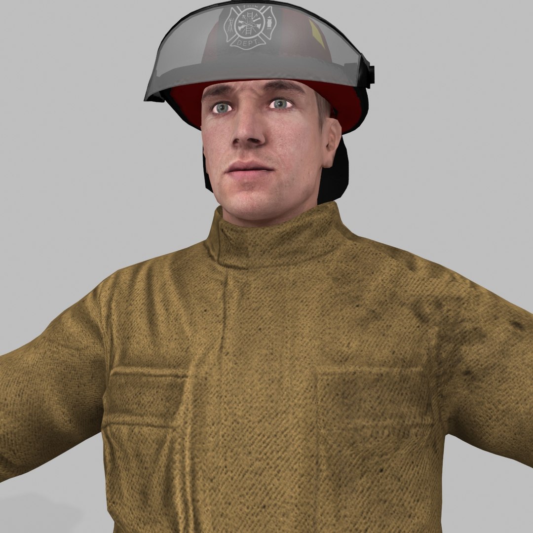 Firefighter ready man 3D - TurboSquid 1347514