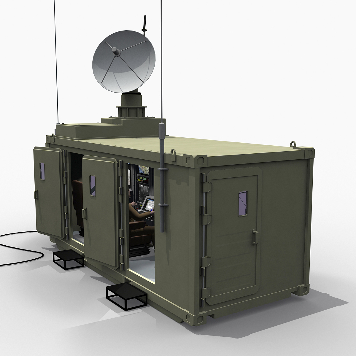 3d airbase uavs ground control model