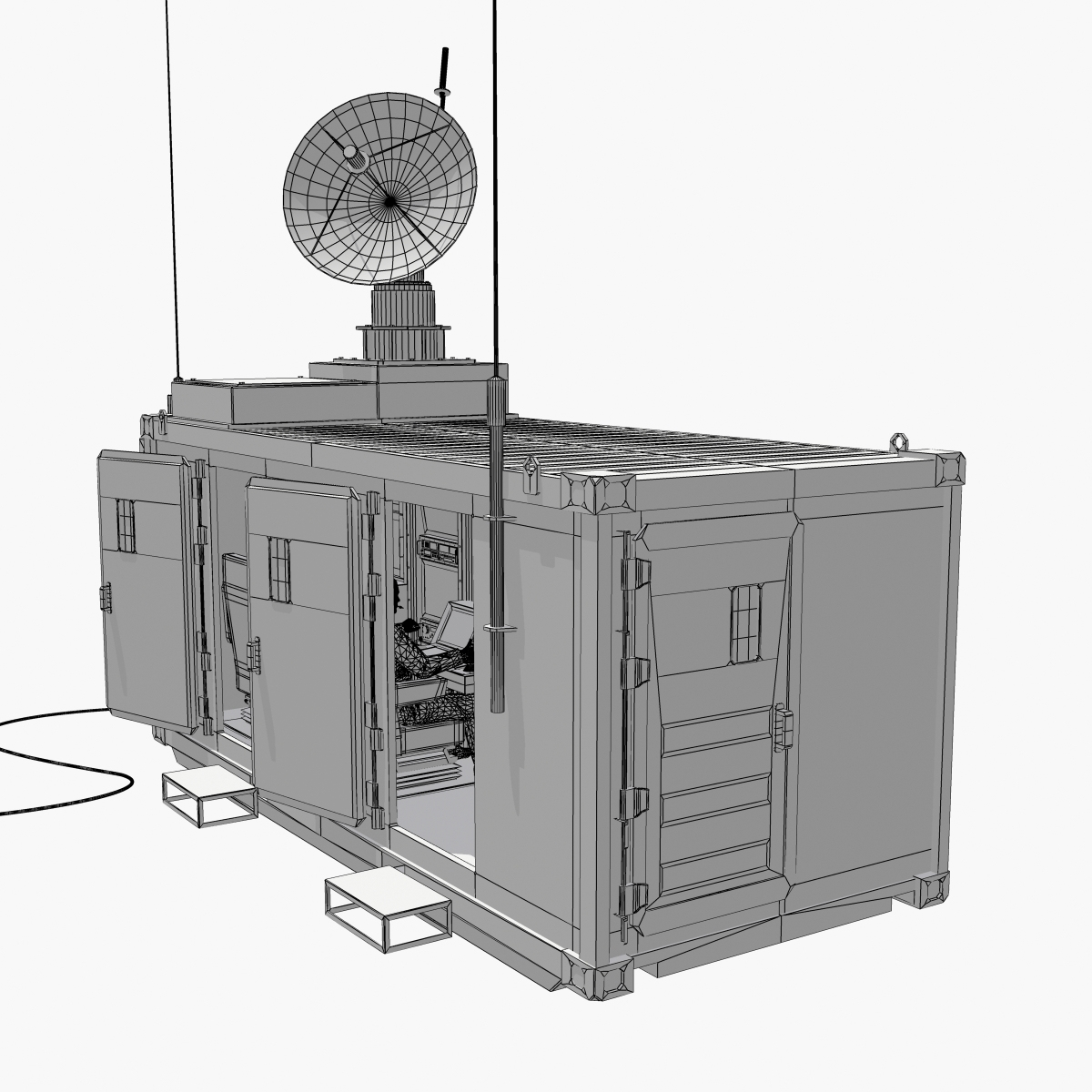 3d airbase uavs ground control model