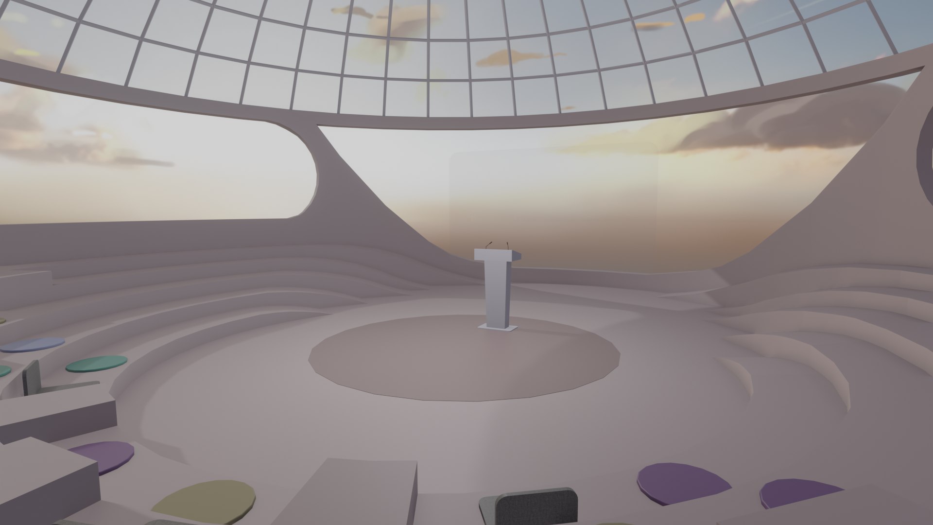 3D Metaverse Auditorium - TurboSquid 1873956