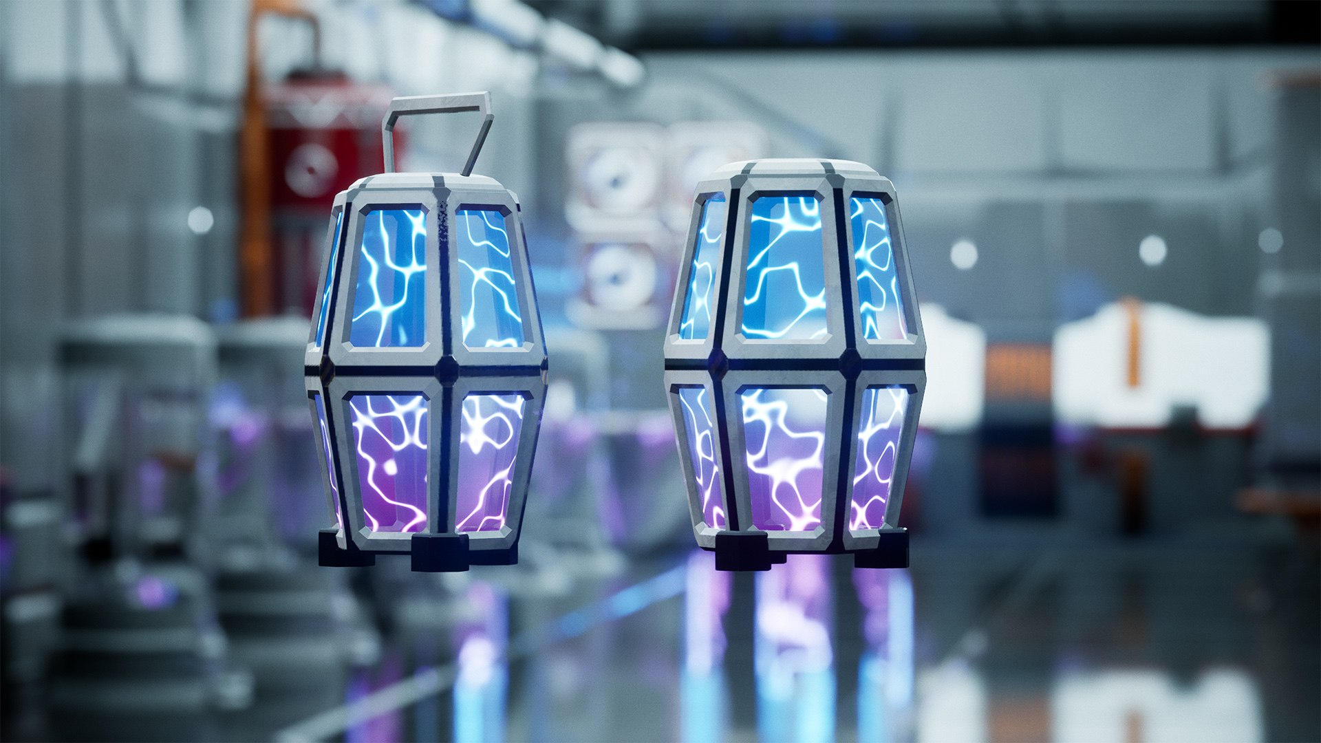 3D SciFi Lanterns 24 Assets Model - TurboSquid 2111206