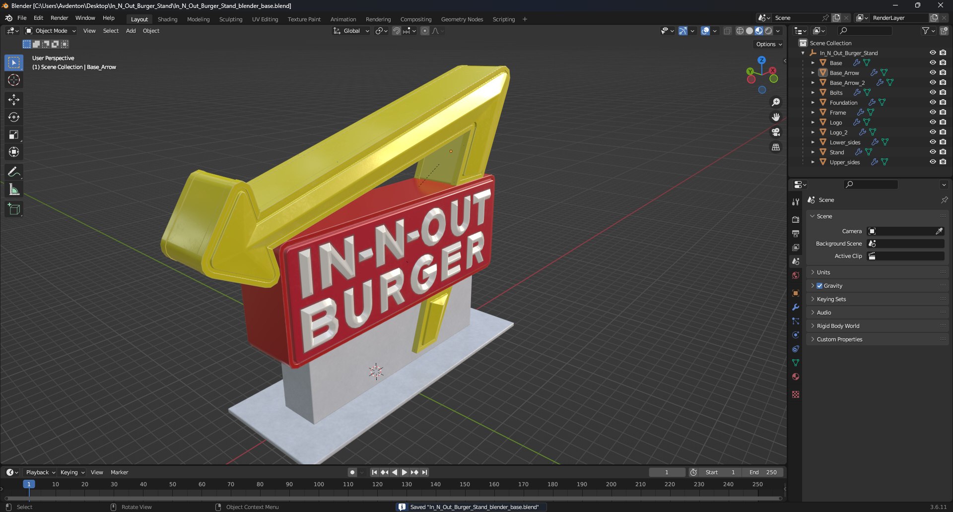 3D Model In N Out Burger Stand - TurboSquid 2278825