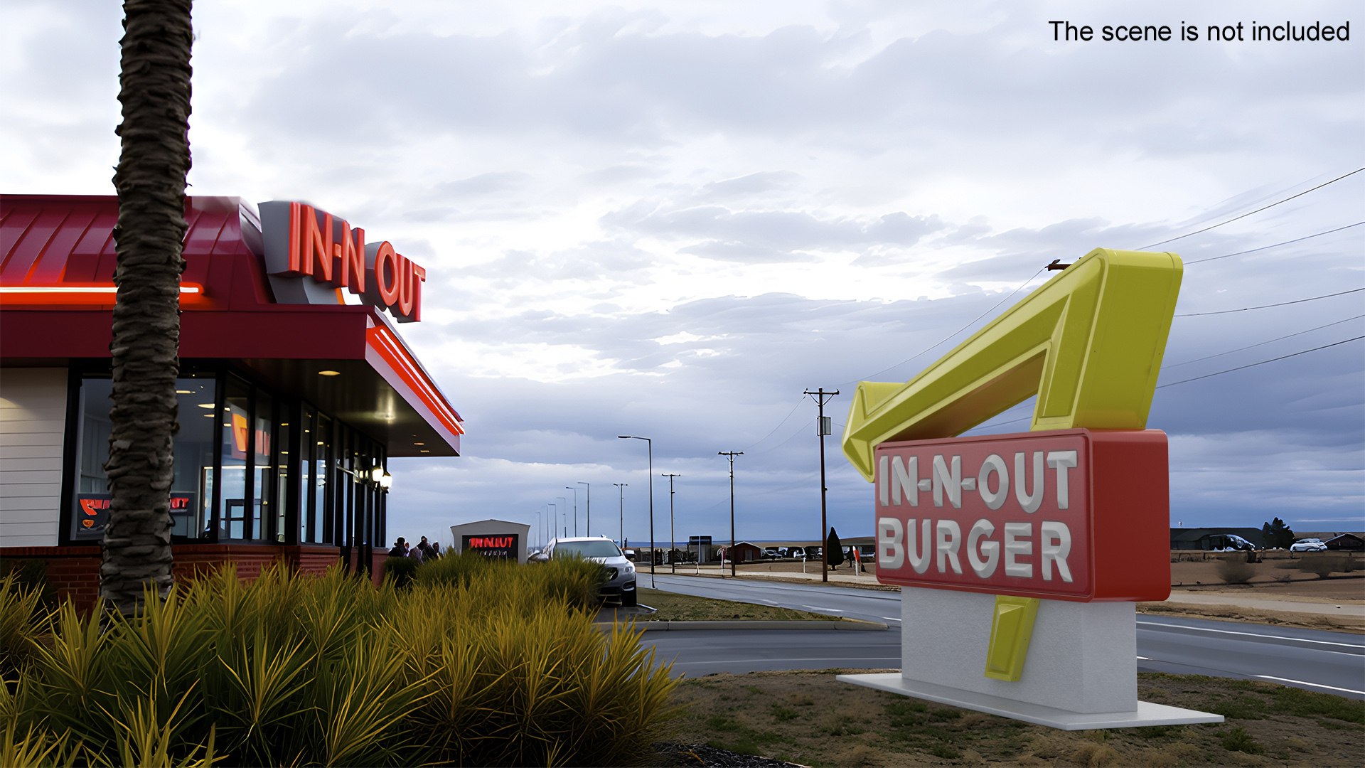 3D Model In N Out Burger Stand - TurboSquid 2278825