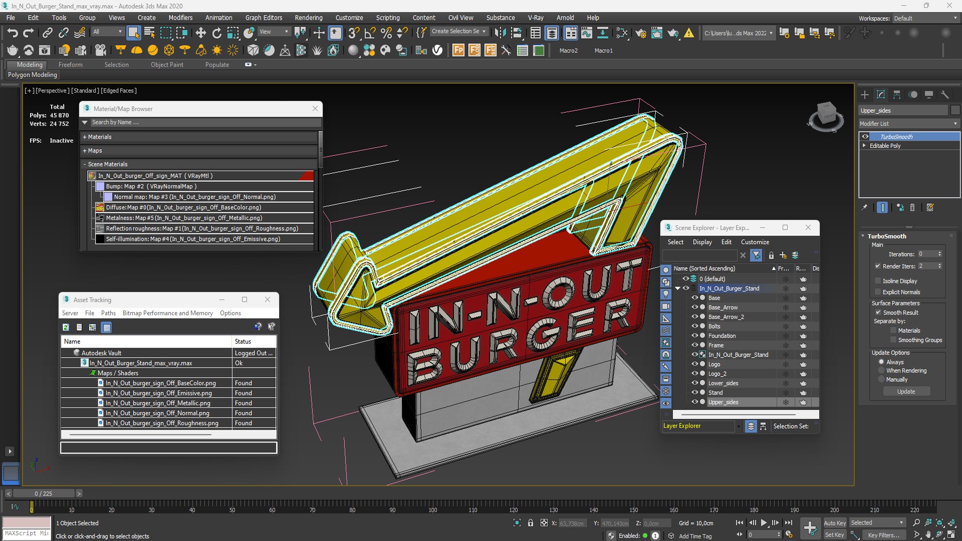 3D Model In N Out Burger Stand - TurboSquid 2278825