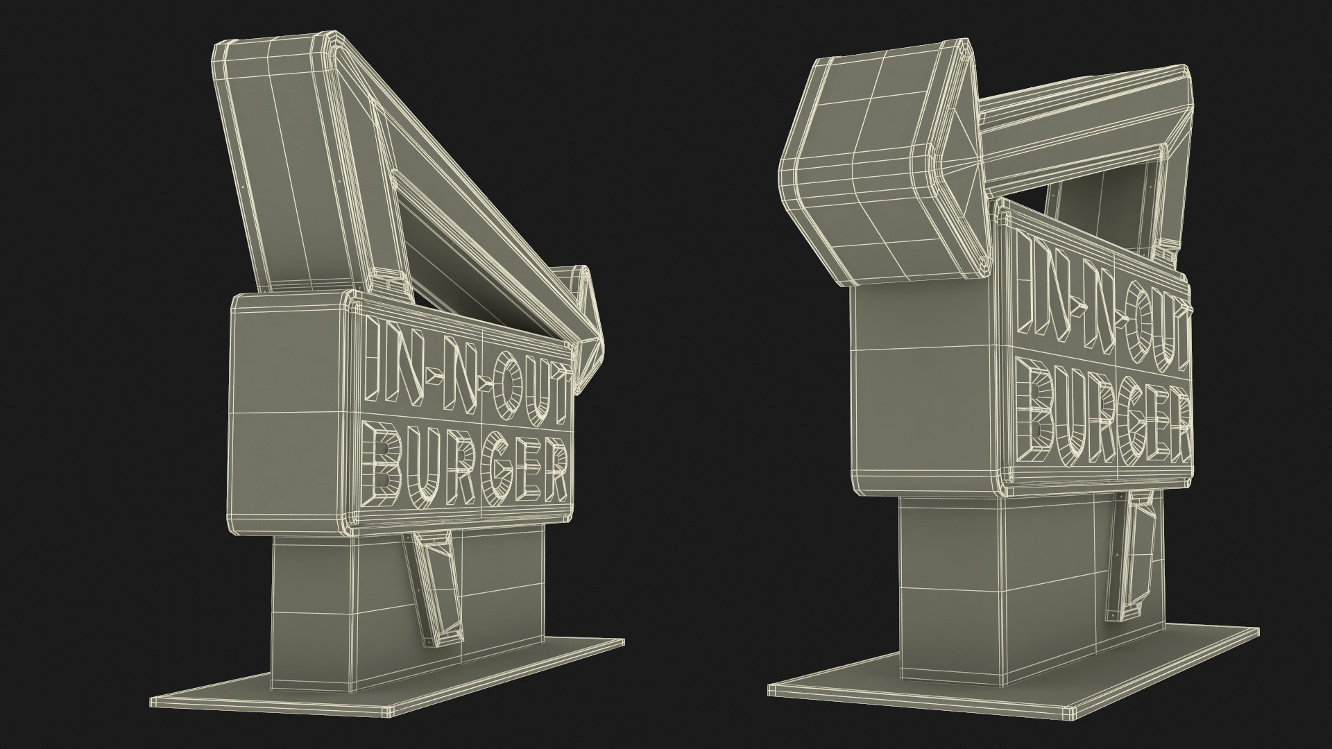 3D Model In N Out Burger Stand - TurboSquid 2278825
