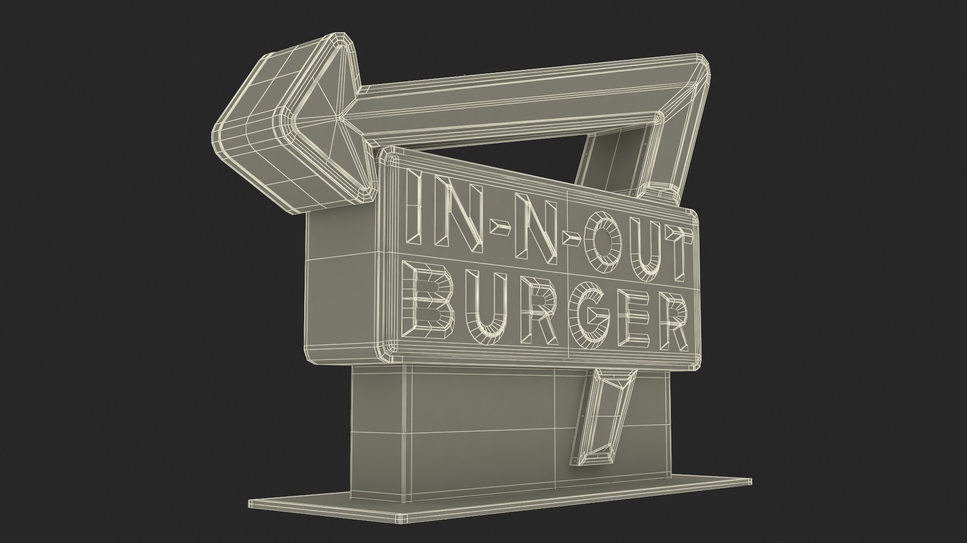 3D Model In N Out Burger Stand - TurboSquid 2278825