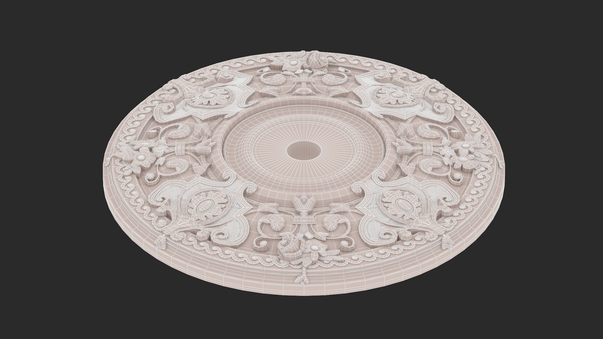 3D Classic Ceiling Medallion 29 - TurboSquid 1785633