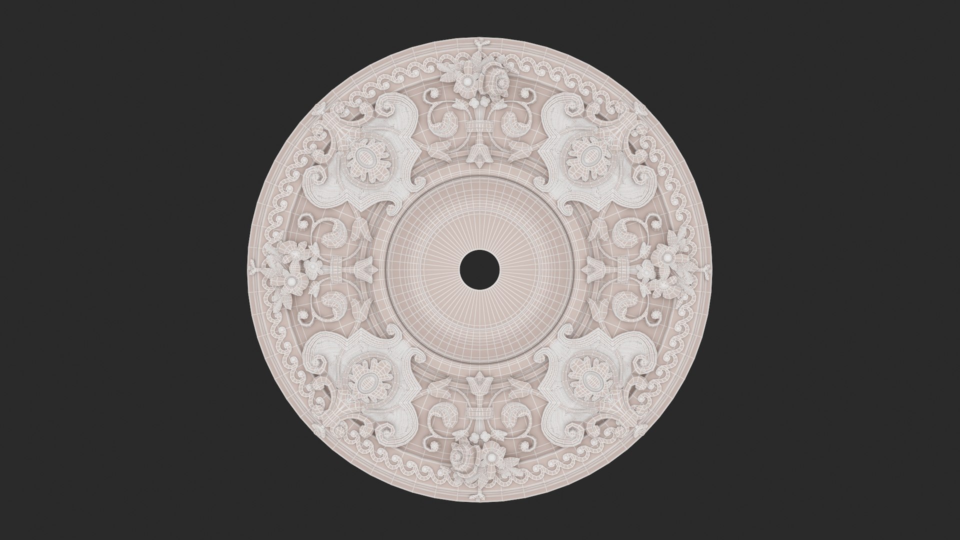 3D Classic Ceiling Medallion 29 - TurboSquid 1785633
