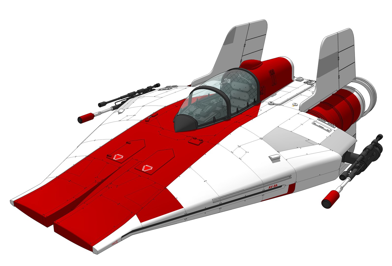 3D Model A-wing Rebel Fighter - TurboSquid 1284490