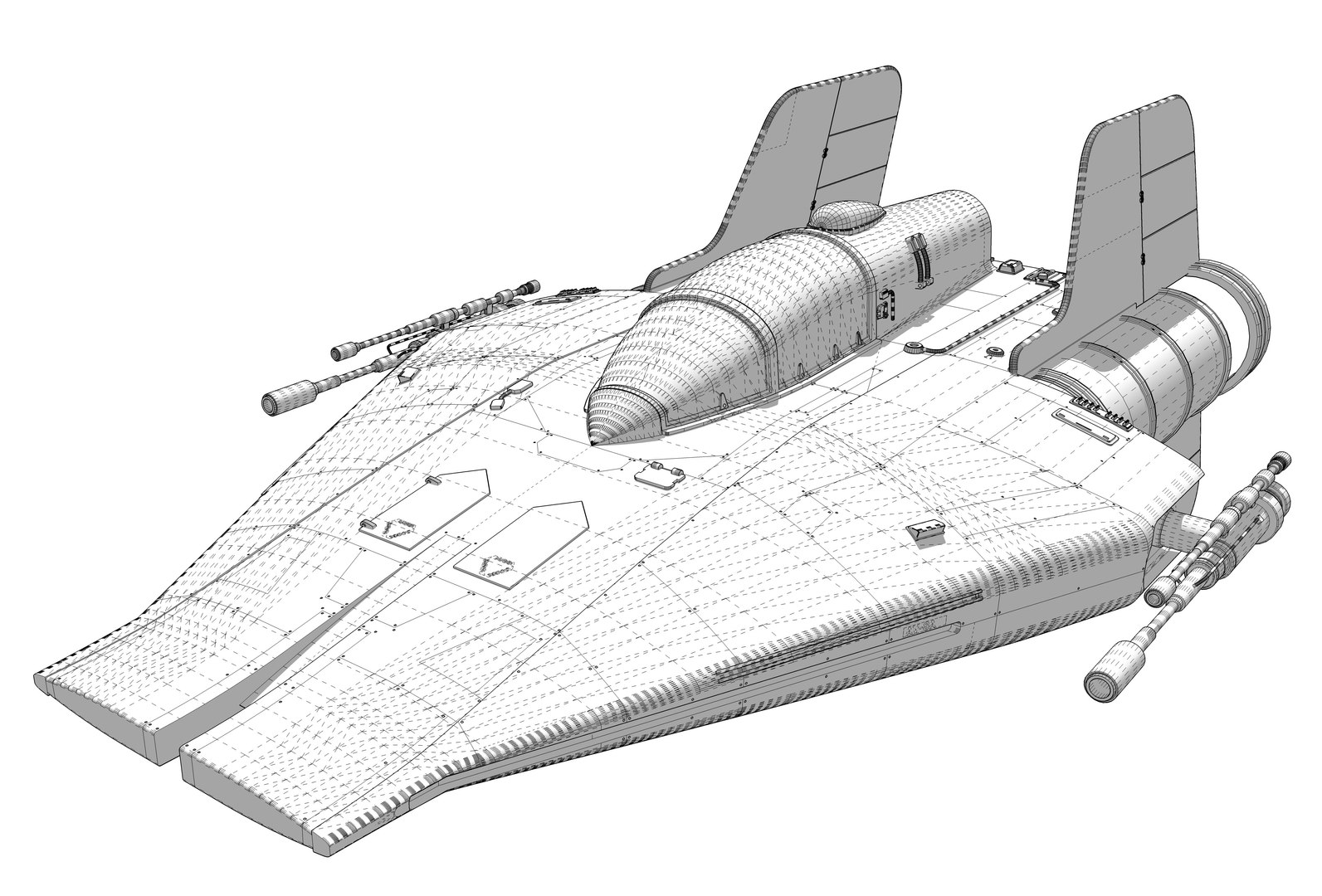 3D Model A-wing Rebel Fighter - TurboSquid 1284490