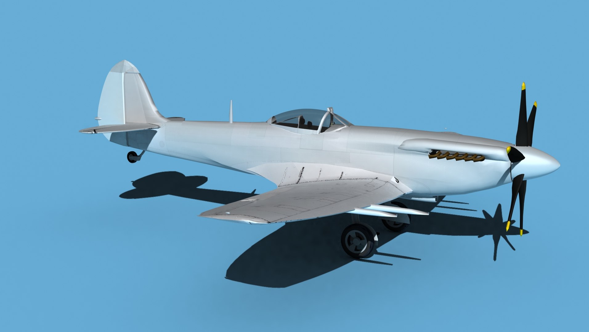 3D Model Supermarine Spitfire Mk XXIII V00 - TurboSquid 1926319