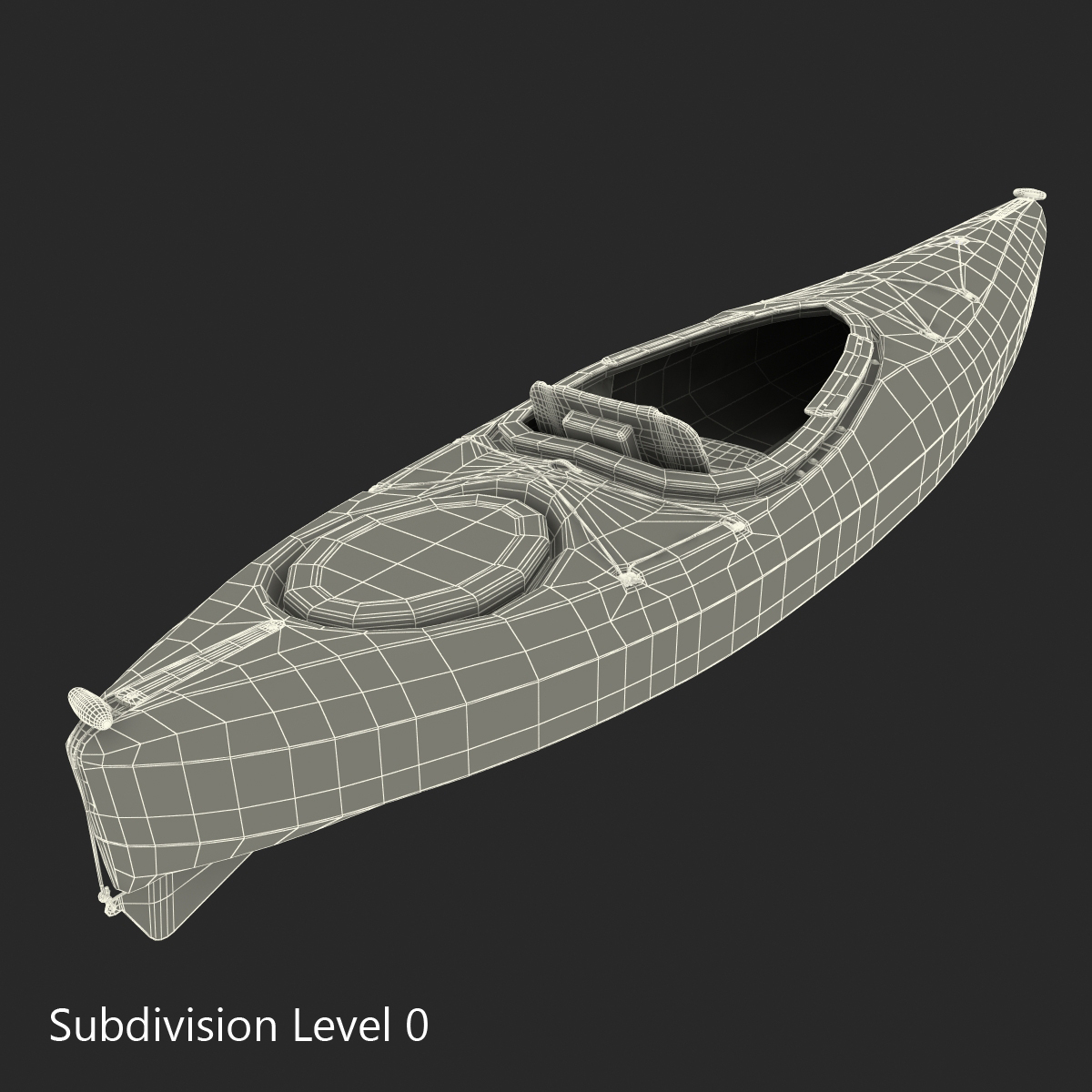 3d kayak modeled realistic